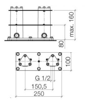 Dornbracht 3594497090 Крепление напольное скрытого монтажа, купить в ...