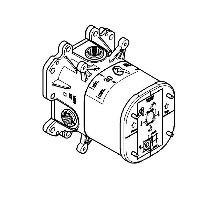 Grohe Rapido E 35501000 Встроенный универсальный смеситель, купить в ...