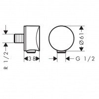 Hansgrohe FixFit 26453000 Шланговое подсоединение, купить в магазине ...