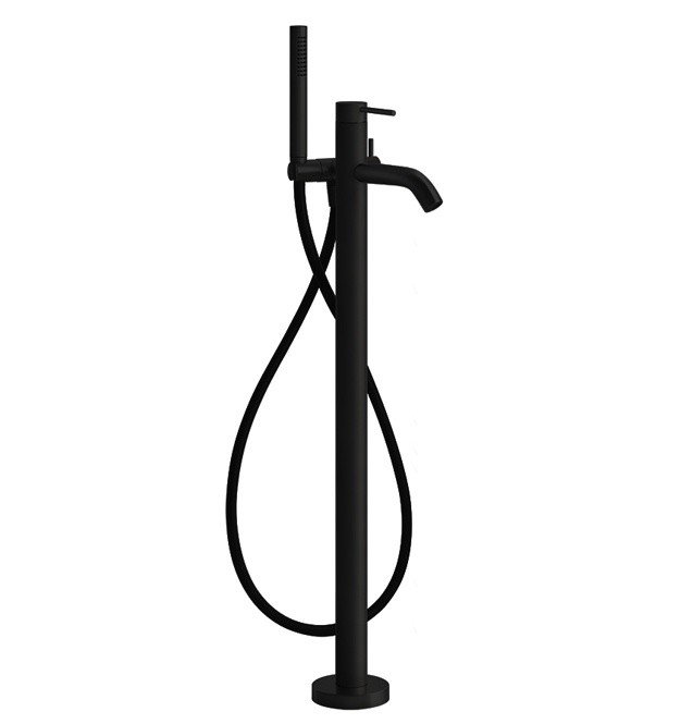 Gessi 316 BATH 54028.299 Напольный смеситель для ванны (чёрный матовый ...