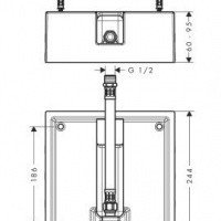Hansgrohe Raindance 26471180 Скрытая часть верхнего душа, купить в ...