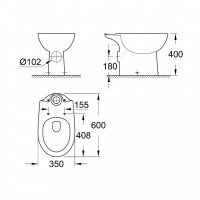 GROHE Bau Ceramic 39428000 Унитаз - компакт, в наличии, купить с ...