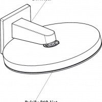 Hansgrohe Pulsify 24149670 Кронштейн для верхнего душа (черный матовый ...