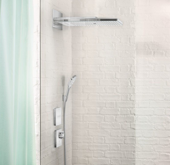 Верхний душ с держателем 24011400 Hansgrohe Rainmaker Select 580 (белый ...