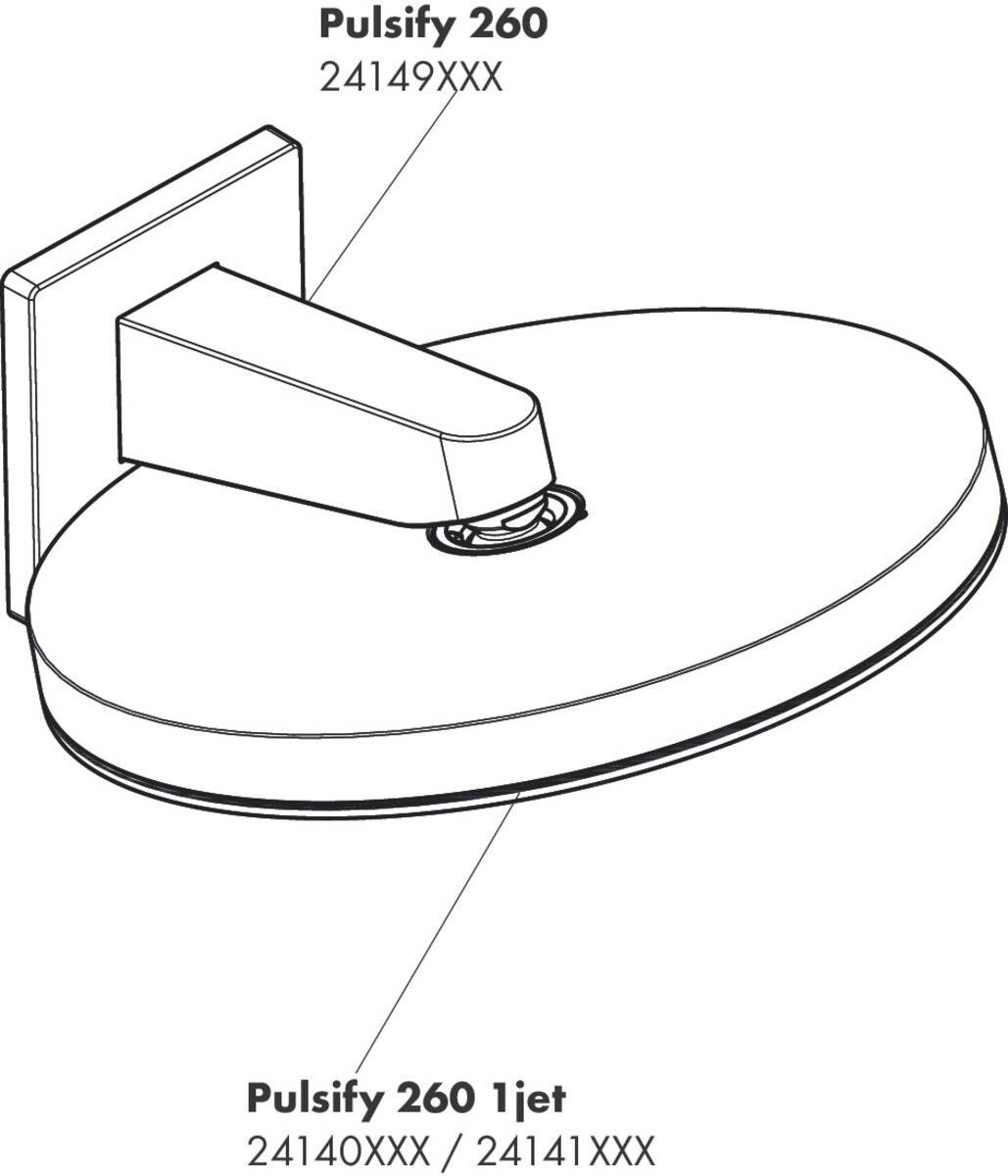 Hansgrohe Pulsify 24149700 Кронштейн для верхнего душа (белый матовый ...