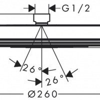 Hansgrohe Pulsify 24140670 Верхний душ Ø 260 мм (черный матовый ...
