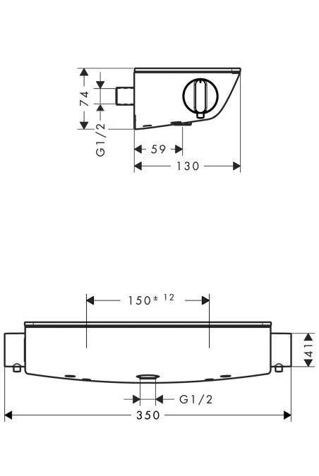 Hansgrohe Ecostat Select 13161400 Термостат для душа (хром/белый ...