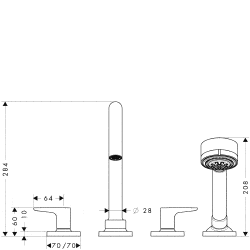 Hansgrohe Axor Citterio M 34454000 Смеситель для ванны, в магазине ...