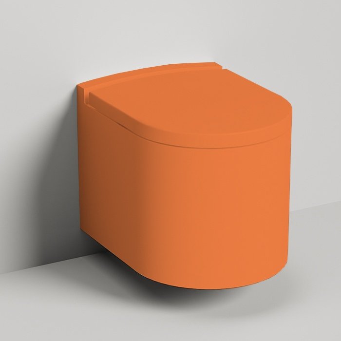 Salini Gemelli 240121KMRF RAL2003 Унитаз подвесной, безободковый | комплект с сиденьем Soft ...