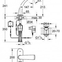 GROHE Ondus 36080 LS0 электронный смеситель для раковины (цвет белая ...