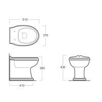 SIMAS Arcade AR891 - Унитаз напольный | приставной 51*36 см, купить в магазине сантехники ...