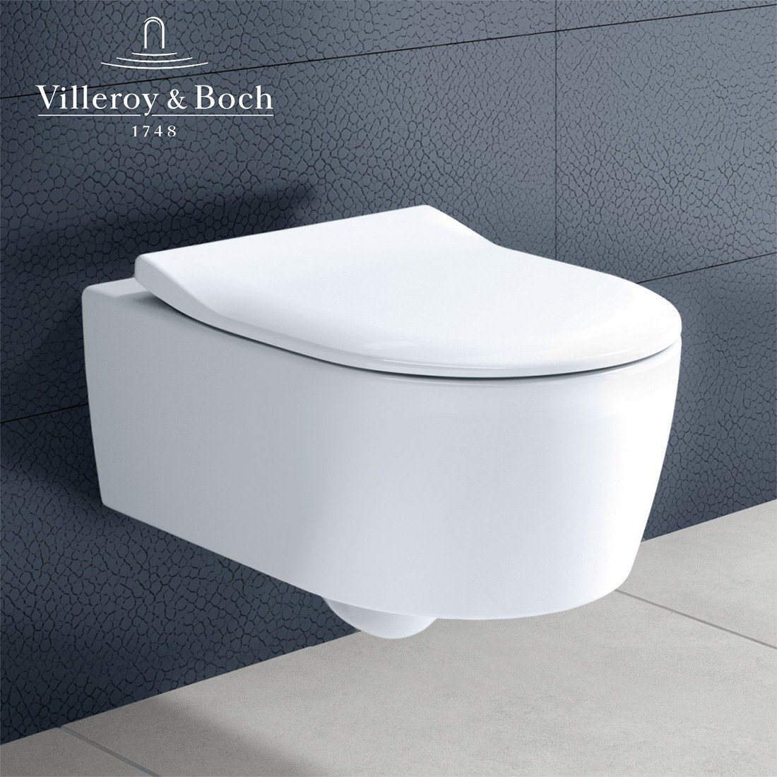 Villeroy & Boch Avento 5656HR01 Подвесной унитаз 53*37 см, безободковый ...