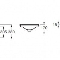 Roca Diverta 327114000 Раковина встраиваемая снизу или сверху на 50 см ...