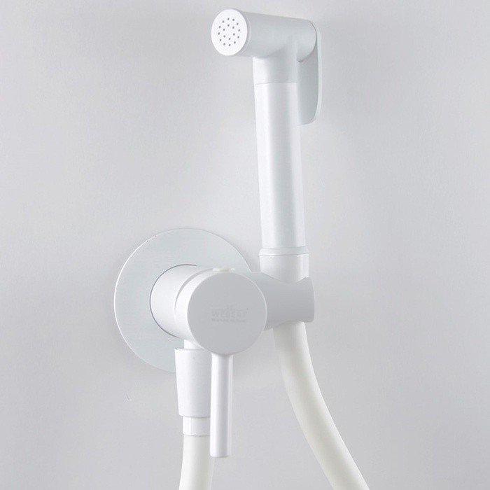 Webert Sax Evolution SE870303740 Гигиенический душ - комплект со смесителем (белый матовый ...