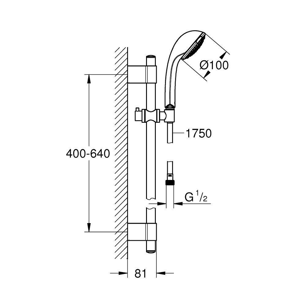 GROHE Relexa 28942000 Душевой гарнитур Trio (хром), в магазине ...