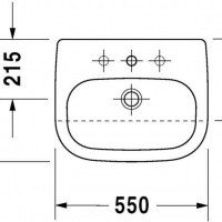 Duravit D-Code 033955 Раковина на 55 см, в магазине сантехники Сантехмаг.Ру