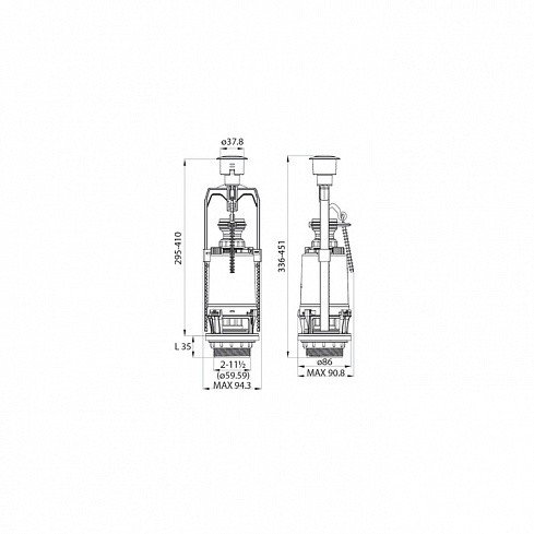IDDIS Optima Home F012400-0004 Универсальный механизм слива для бачка ...