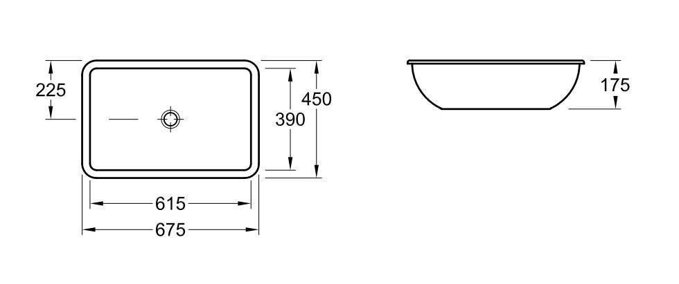 Раковина для установки под столешницу 616320R2 VILLEROY&BOCH Loop ...