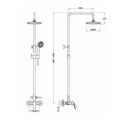 Teka MT Plus 462980200 Душевая система, купить в магазине сантехники ...