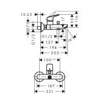Hansgrohe Logis 71400000 Смеситель для ванны (хром), купить в магазине ...