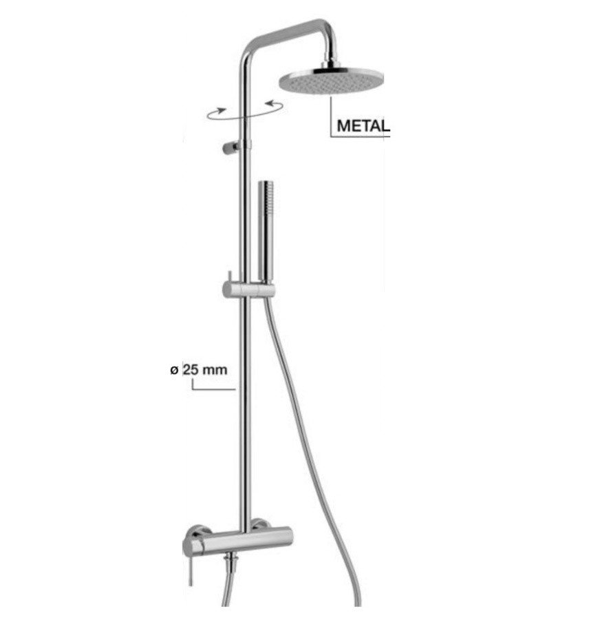 Alpi Blue BU95RM2251CR Душевая система (хром), купить в магазине ...