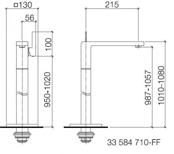 Смеситель для раковины Dornbracht LULU 33 584 710 (цвет хром), в ...
