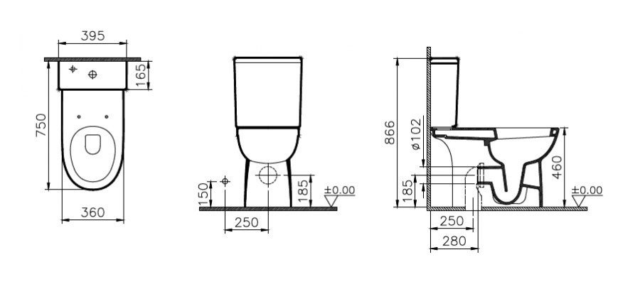 Vitra Conforma 5816B003-0087 высокий унитаз для инвалидов, в магазине ...