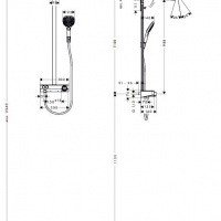 Hansgrohe Raindance Select E 300 2jet Showerpipe 27126000 Душевая ...
