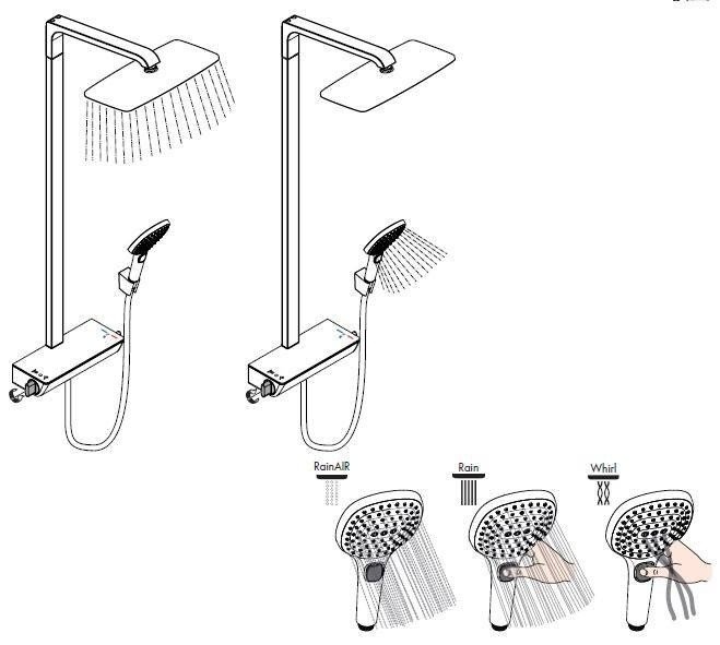 Hansgrohe Raindance Select E 300 2jet Showerpipe 27126000 Душевая ...