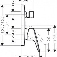 Hansgrohe Logis 71405000 Смеситель для ванны (хром), купить в магазине ...