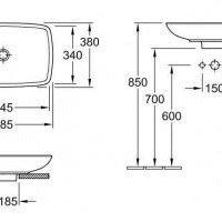 Раковина 515400R1 Villeroy&Boch Loop Friends, 585*380 мм, в магазине ...