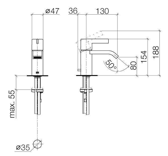 Dornbracht Imo 33 500 670 Смеситель для раковины (хром), в магазине ...