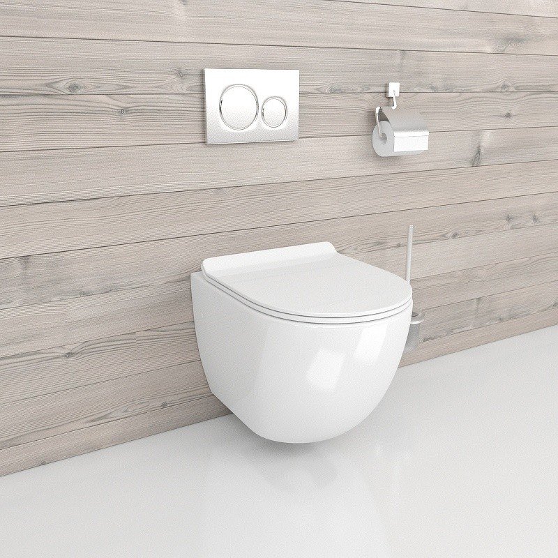 BeWash MINIMAL BKWHR003480 Унитаз подвесной безободковый с крышкой ...