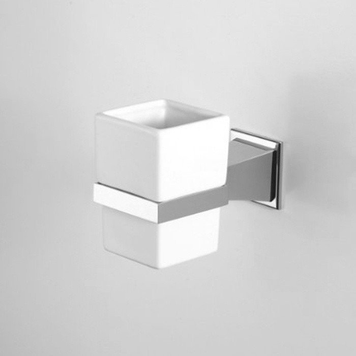 Devon&Devon Time TM303CR Стакан для зубных щеток (хром | белый), купить в магазине сантехники ...