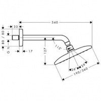 Hansgrohe Raindance E 360 AIR 27371000 Верхний душ, в магазине ...