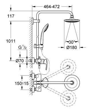 Душевая система 27473 000 Grohe Euphoria, в магазине сантехники ...