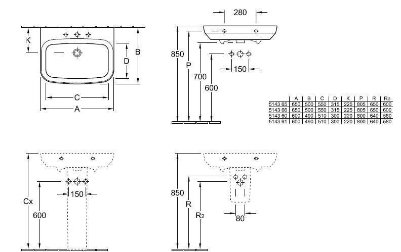 Villeroy&Boch Sentique 514365R1 Раковина (альпийский белый), в магазине ...