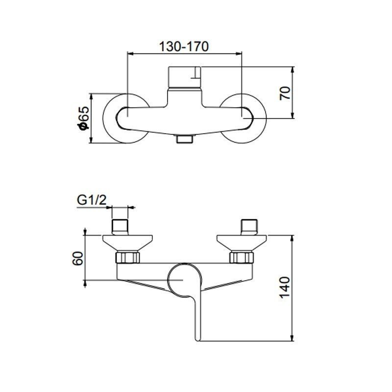 Webert DoReMi DR870102560 Смеситель для душа (чёрный матовый), в магазине сантехники Сантехмаг.Ру