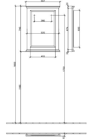 Зеркало 85650000 VILLEROY&BOCH HOMMAGE, 560 x 740 мм, купить в интернет ...