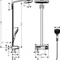 Hansgrohe Raindance Select E 300 3jet Showerpipe 27127400 Душевая ...