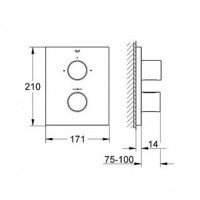 Смеситель термостат 27618 000 GROHE Grohtherm F, в магазине сантехники ...