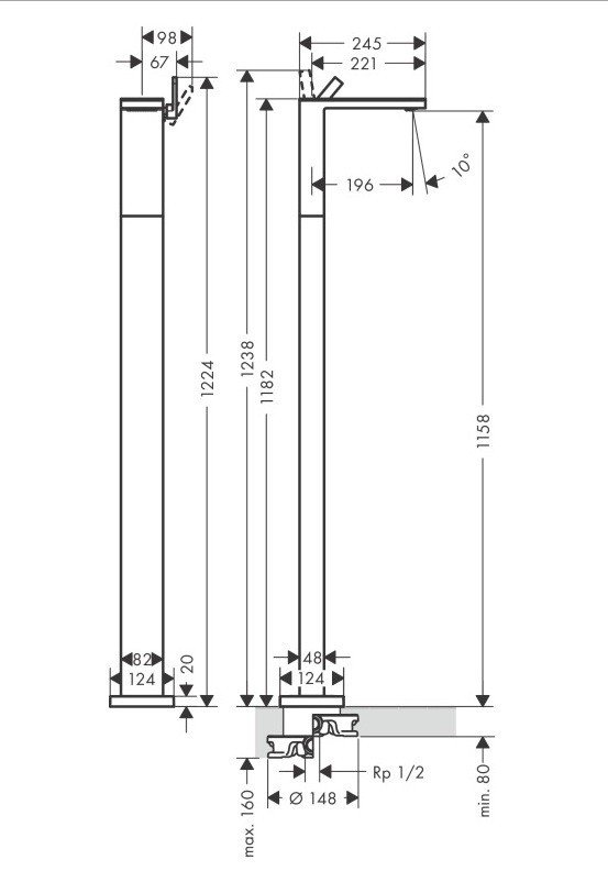 Axor MyEdition 47040600 Смеситель для раковины, в магазине сантехники ...
