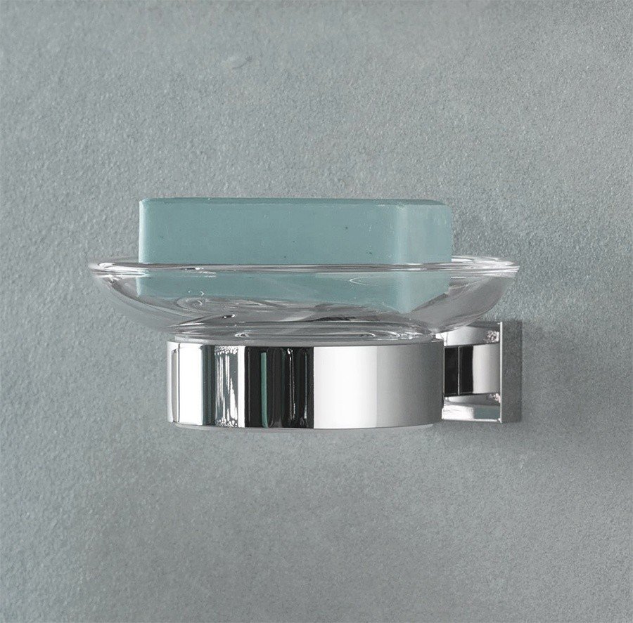GROHE Essentials Cube 40754001 - Стеклянная мыльница в комплекте с ...