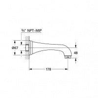 GROHE Sinfonia 13132000 излив для ванны (хром), в магазине сантехники ...
