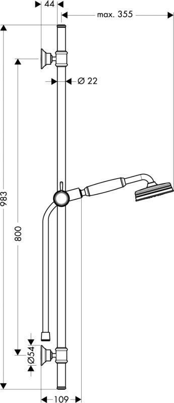 Hansgrohe Axor Montreux 27982000 Душевой гарнитур (хром), купить в ...
