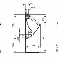 Ideal Standard Eurovit K553901 Писсуар, в магазине сантехники Сантехмаг.Ру