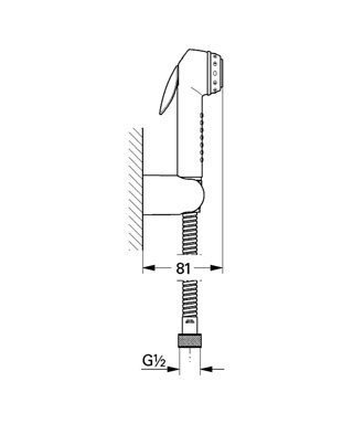 Гигиенический душ 27812 IK0 Grohe, хром черный, в магазине сантехники ...