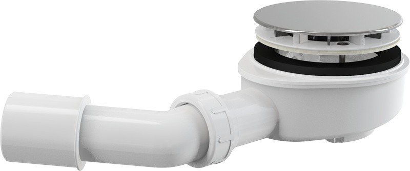 AlcaPlast A492CR Низкий сифон для душевого поддона | слив Ø 90 мм (хром ...