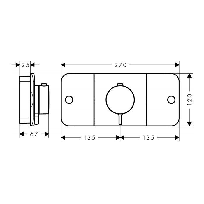 Смеситель Axor One 45712000 Термостат для душа, в магазине сантехники ...
