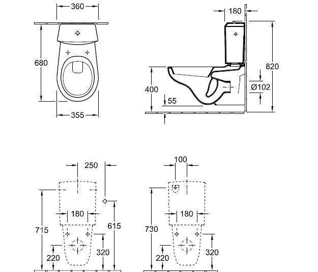 Подвесной унитаз Villeroy Boch O'Novo 662310R1, в магазине сантехники ...